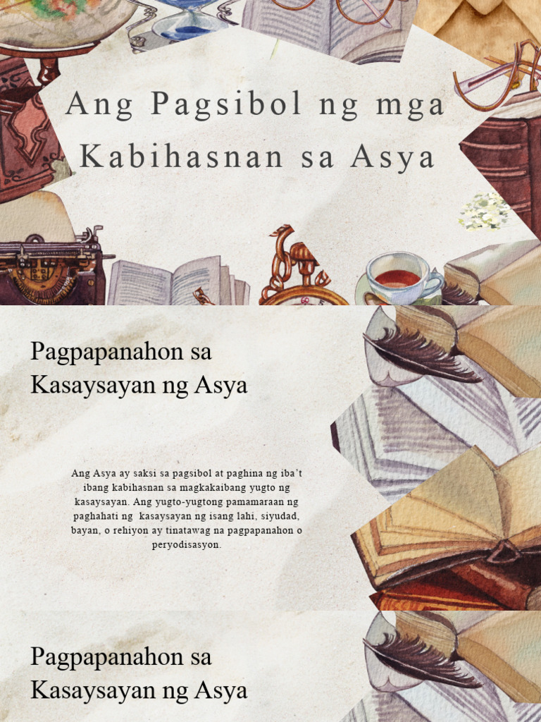 Ang Pagsibol NG Mga Kabihasnan Sa Asya - Lhiam - Ian | PDF