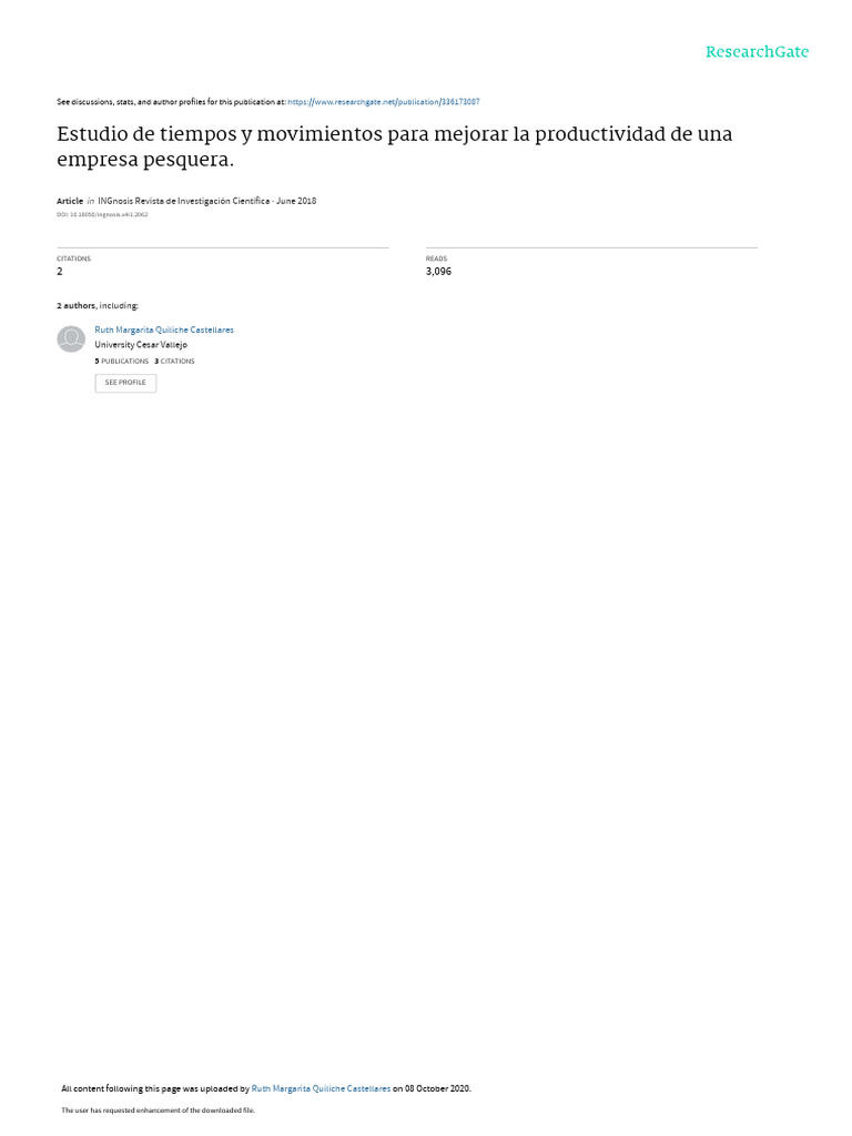 Estudio De Tiempos Pdf
