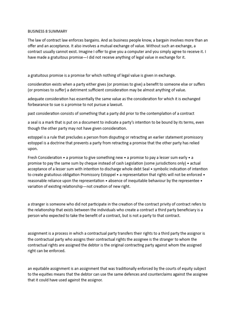 Chapter 8 Summary | PDF