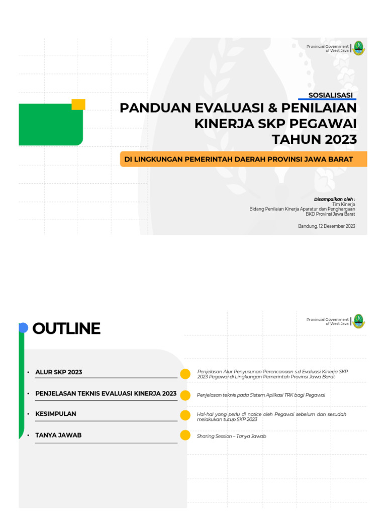 Panduan Evaluasi Kinerja SKP 2023 | PDF
