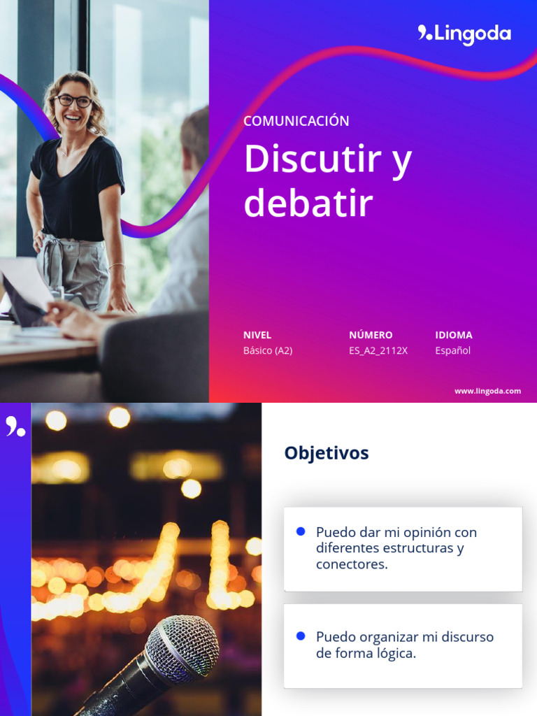 A2!2!026 Lingoda Spanish Arguing and Debating | PDF | Internet | Servicio de redes sociales