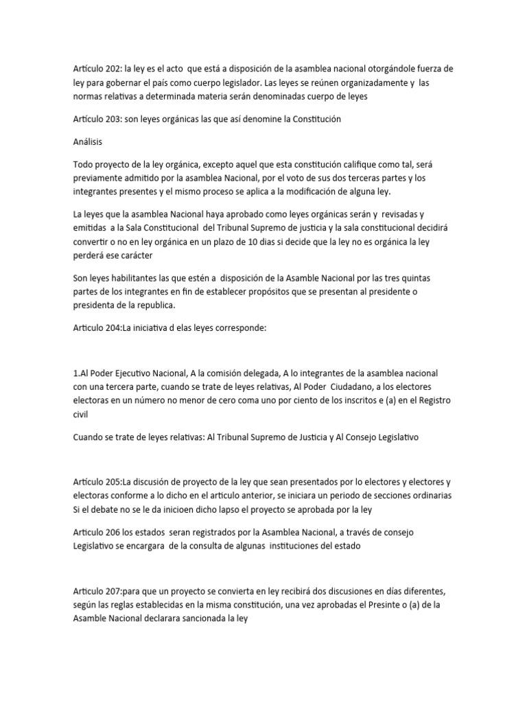 Artículo 202 | PDF | Gobernancia | Gobierno