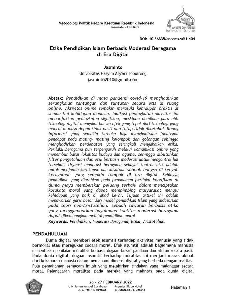 Ainul Yaqin - ETIKA & POLITIK PENDIDIKAN | PDF