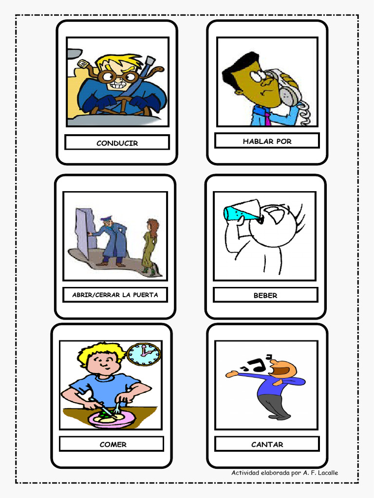Juego de verbos en español para clases | PDF