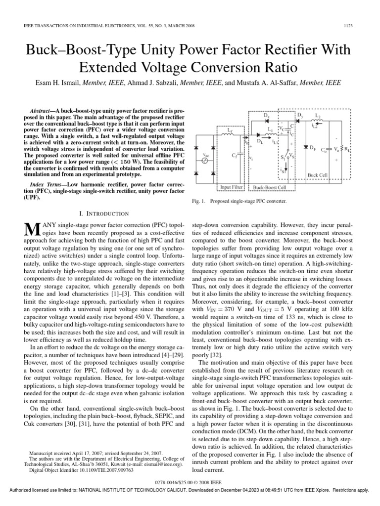 BuckBoost-Type Unity Power Factor Rectifier With Extended Voltage ...