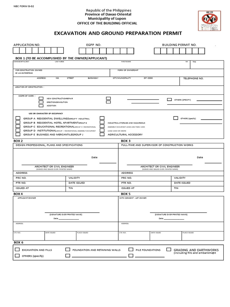 Excavation and Ground Preparation Permit | PDF