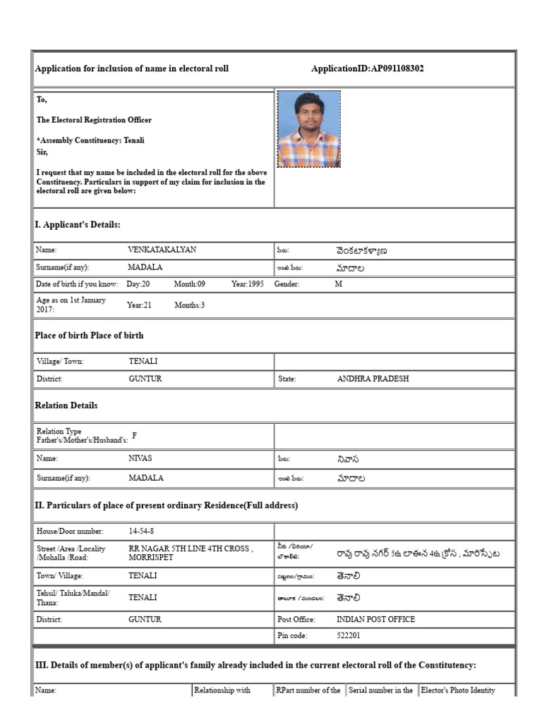 FORM-6 Voter Application | Download Free PDF | Political Corruption ...