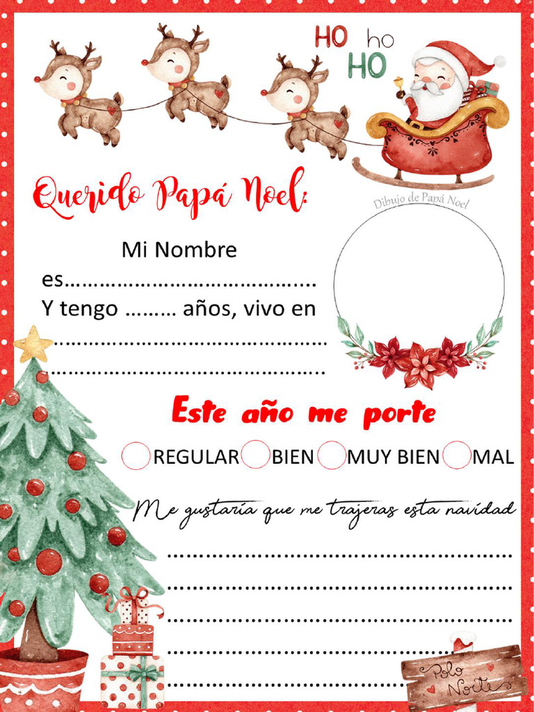 Carta A Santa Imprimible | PDF