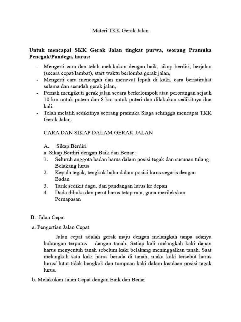 Materi TKK Gerak Jalan | PDF