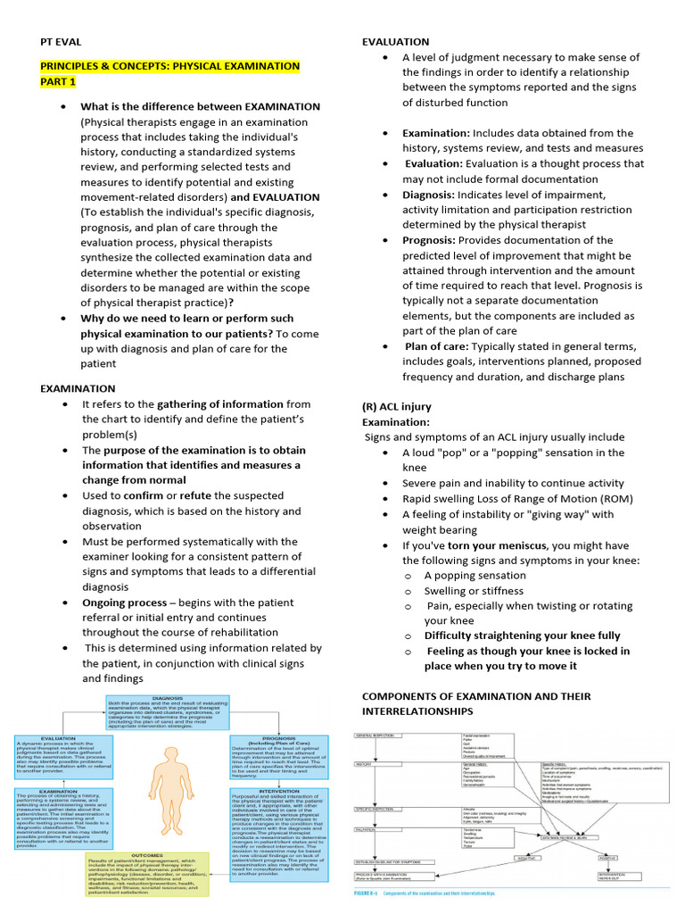 PT Eval (Prelims) | PDF | Physical Examination | Medical Diagnosis
