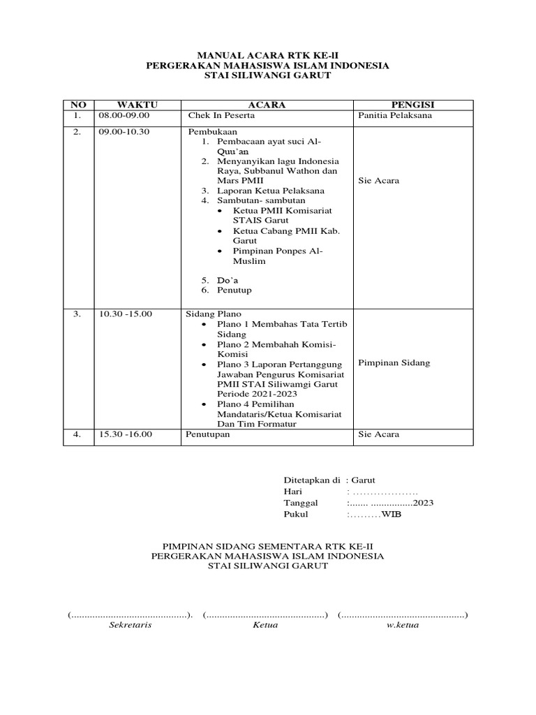 Draf Sidang RTK Ii | PDF