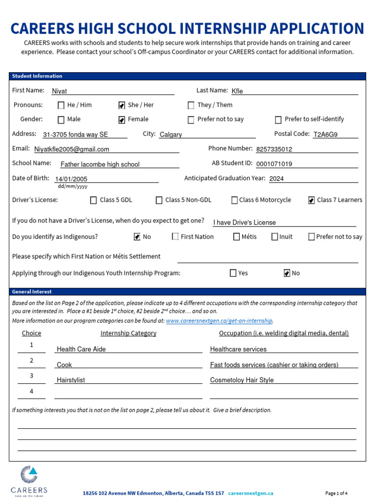 Provincial High School Application Niyat | PDF