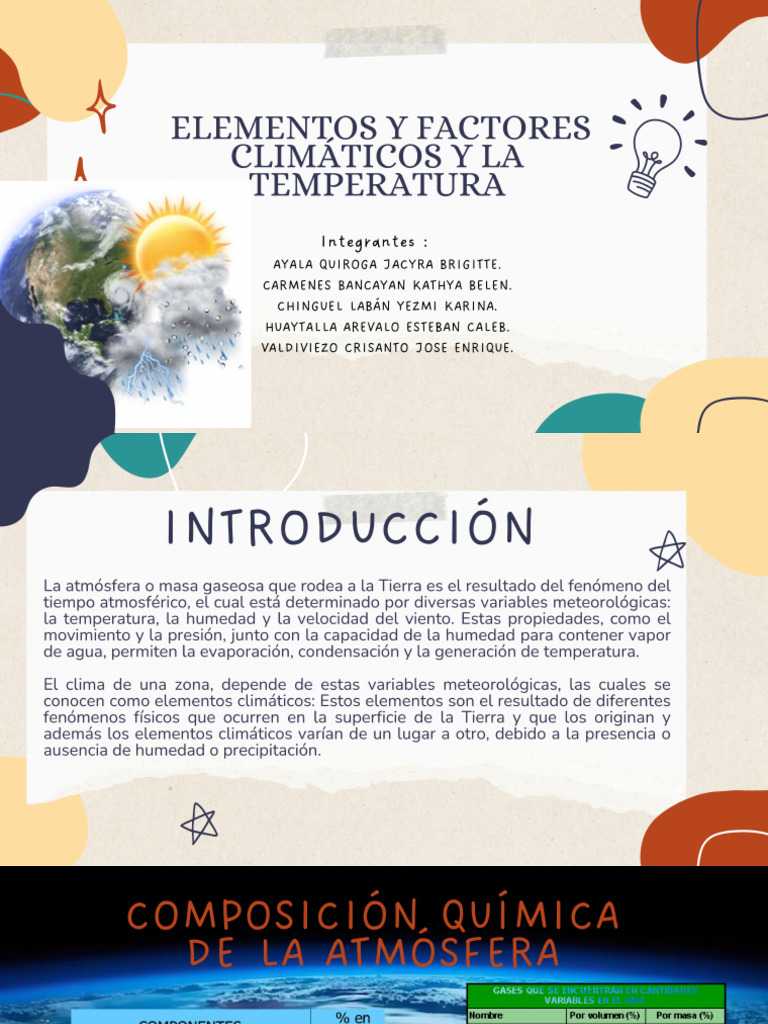 Elementos y Factores Climáticos Y La Temperatura | PDF