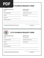 CCTV Footage Request Form | PDF | Business | Law