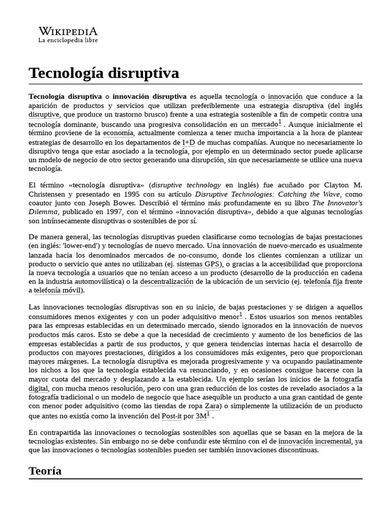 Tecnología Disruptiva | PDF