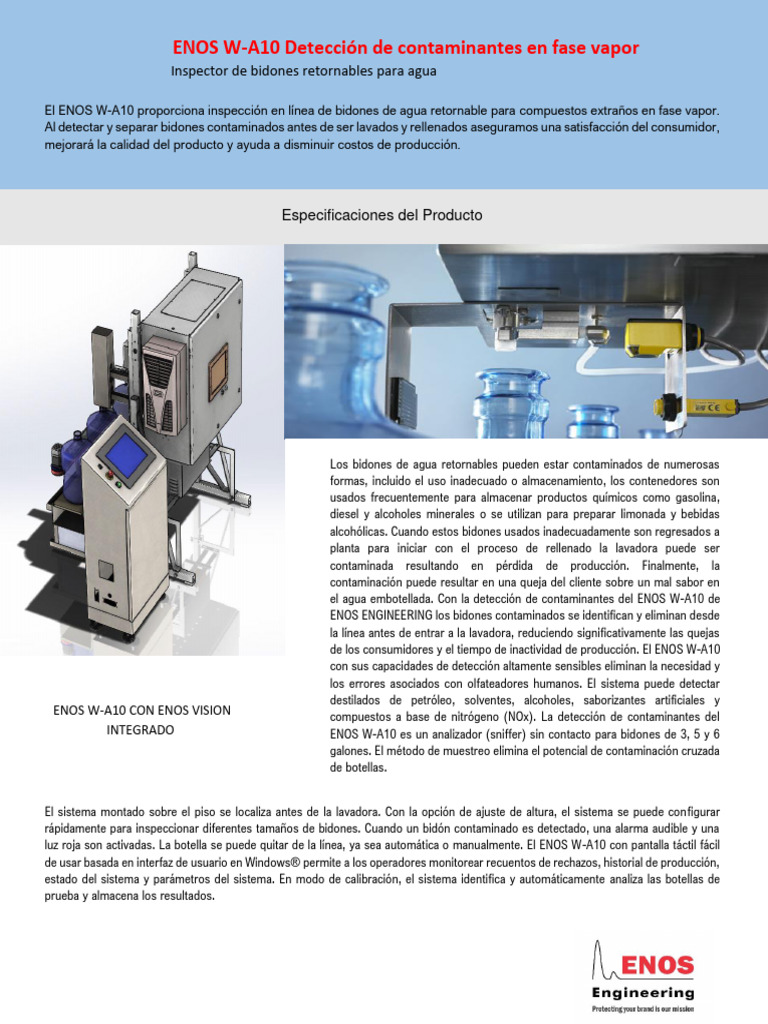 ENOS W-A10 DATA SHEET Rev2 | PDF