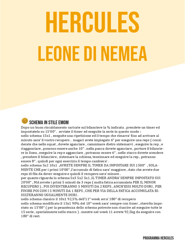 Hercules - Leone Di Nemea | PDF