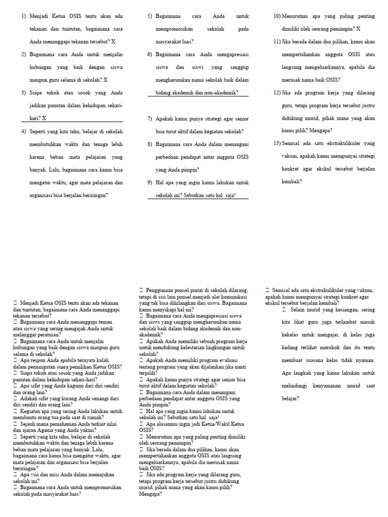 Soal Debat OSIS 2324 | PDF