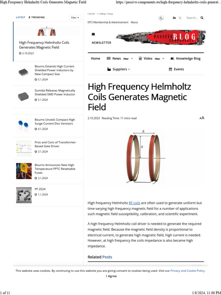 High Frequency Helmholtz Coils Explained | PDF | Inductor | Electrical ...