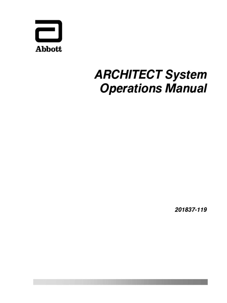 201837-119 ARCHITECT System Operations Manual - English | PDF