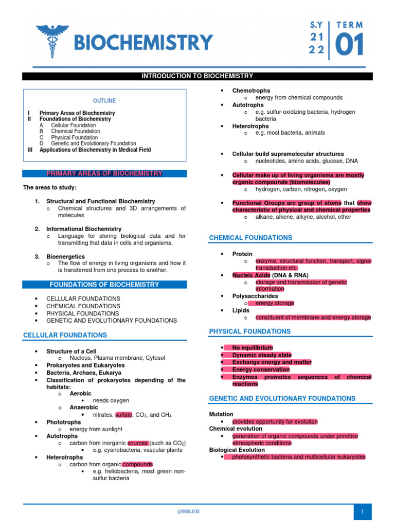 Introduction To Biochemistry | PDF