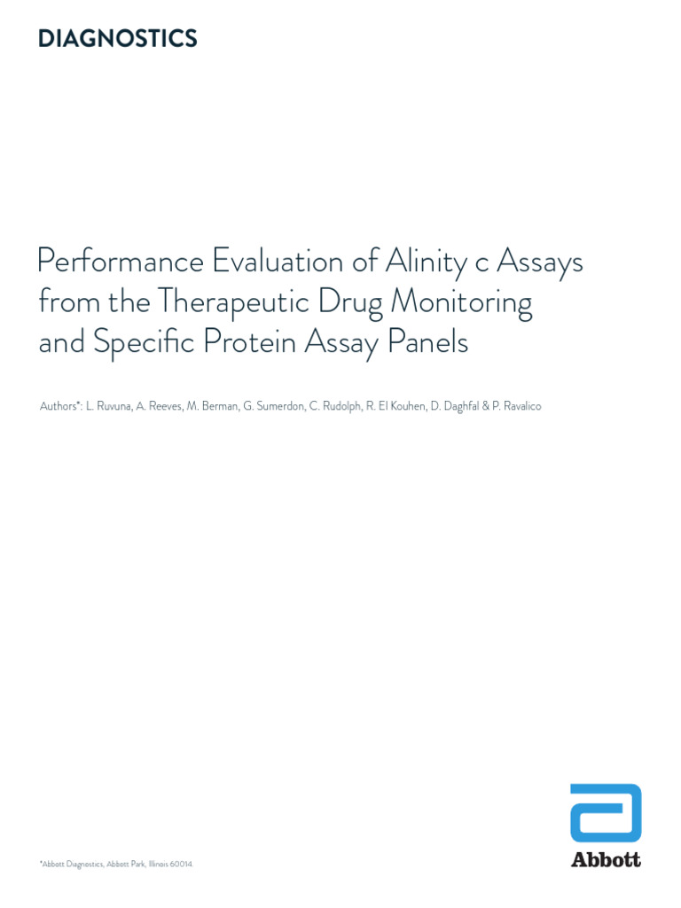ADD-00064271 - Whitepaper - Performance of Alinity C | PDF | Lipoprotein | High Density Lipoprotein