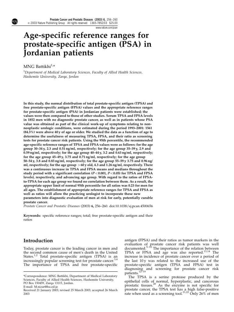 Age-Specific Reference Ranges For | PDF