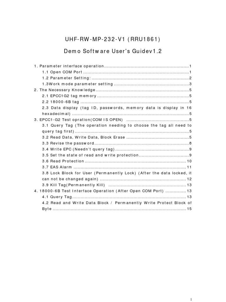 Demo Software User's Guide v1.2 | PDF | Password | Computer Data Storage