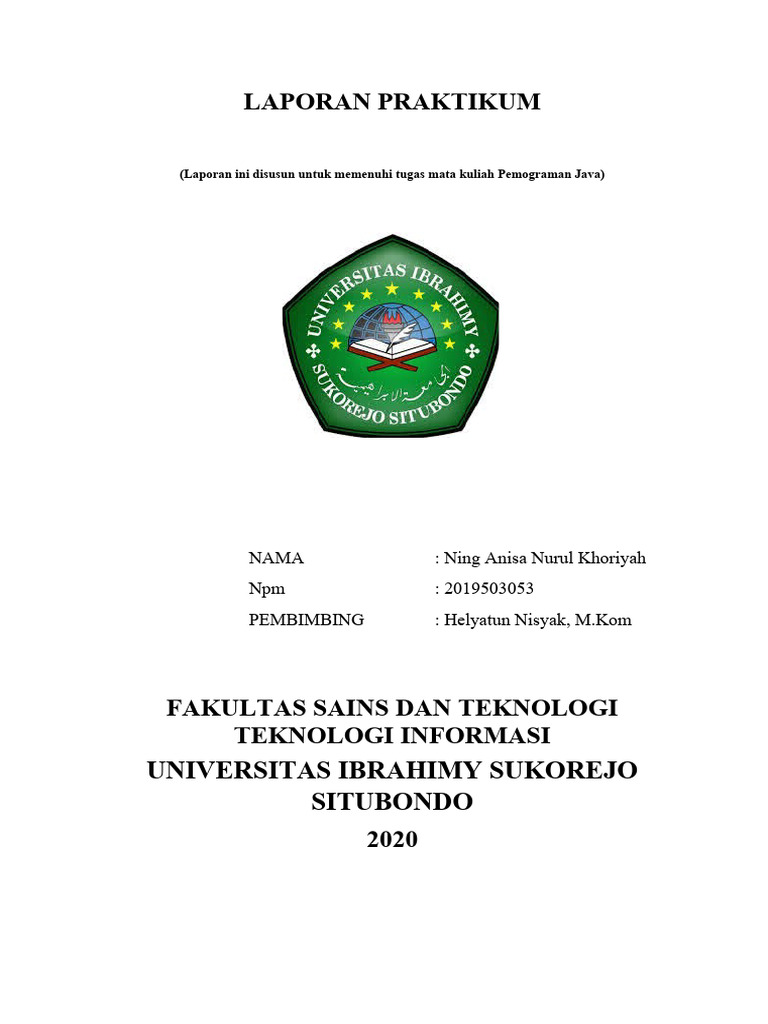 Laporan Tugas Pemograman Java | PDF