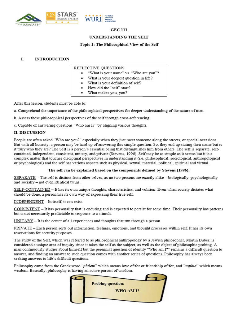GEC 111-Module 1 | PDF