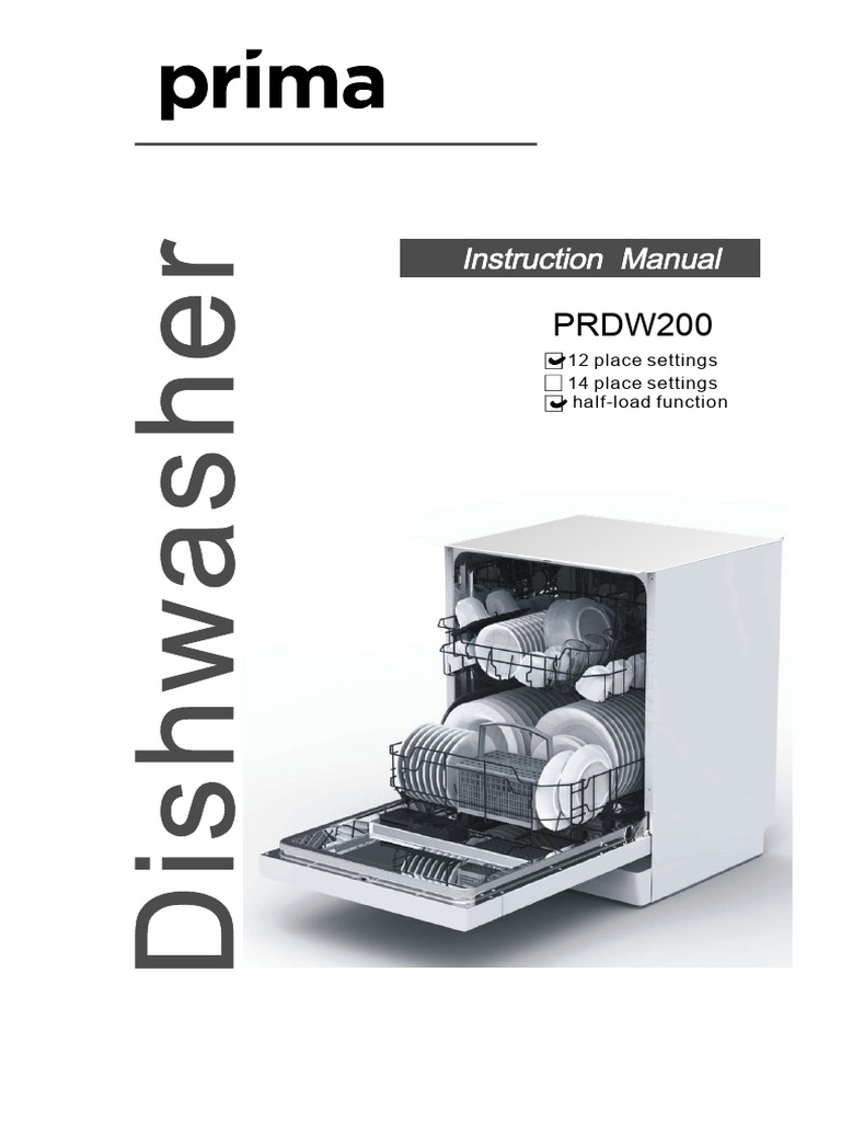 Prima PRDW200 en | PDF | Dishwasher | Cookware And Bakeware