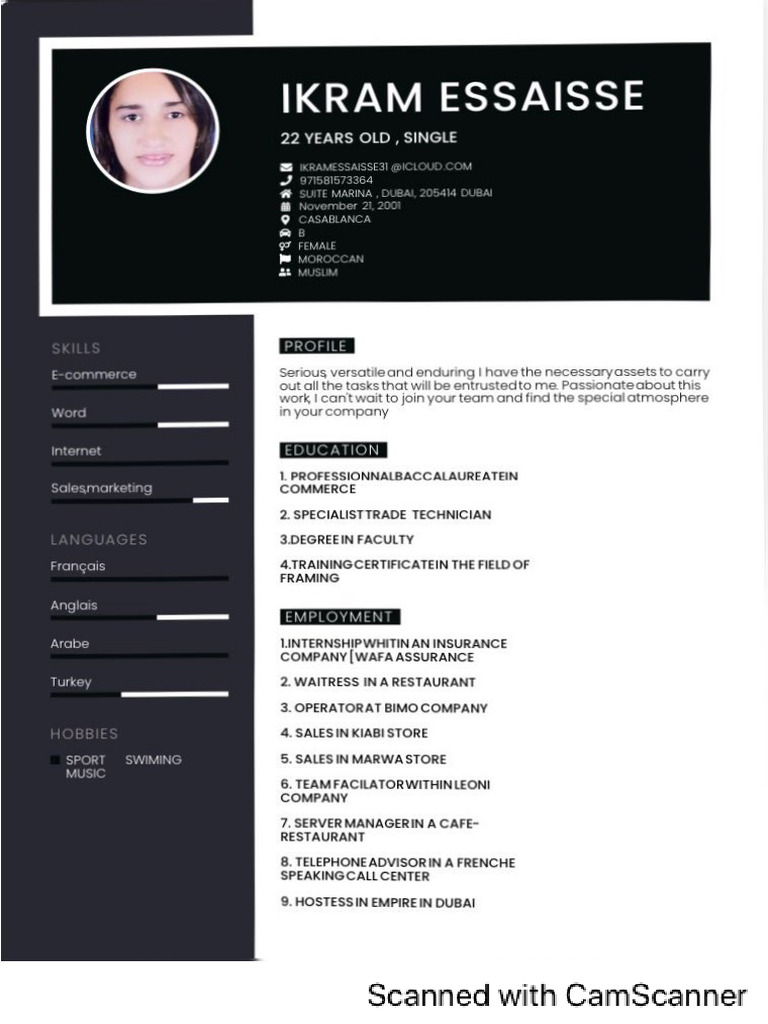 New CV Ikram Nouveau | PDF