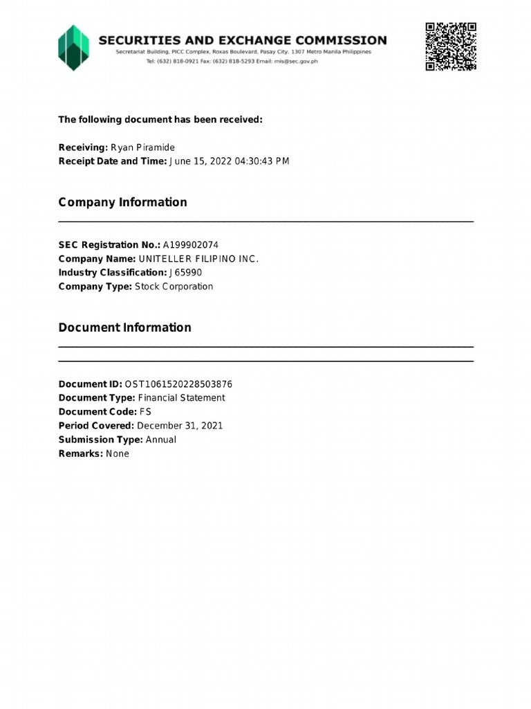 AFS (2021) | PDF | Fair Value | Financial Audit