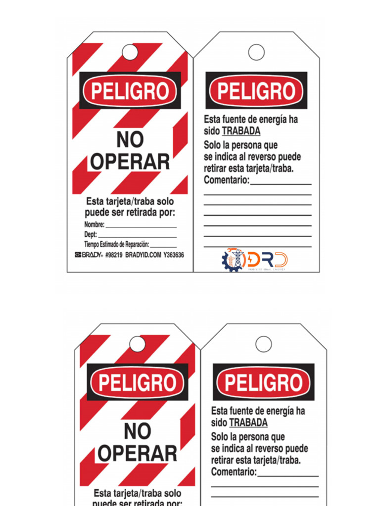Tarjetas De Bloqueo Pdf