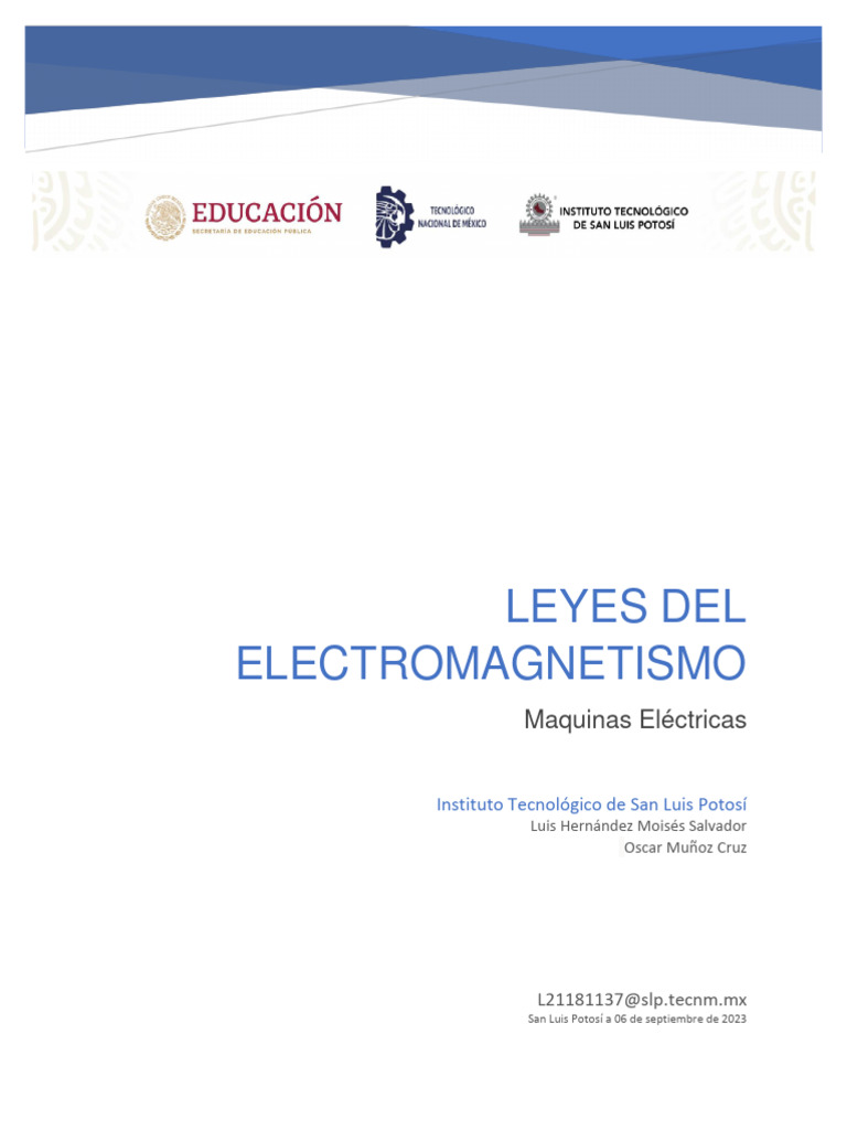Leyes Del Electromagnetismo | PDF | Campo magnético | Corriente eléctrica