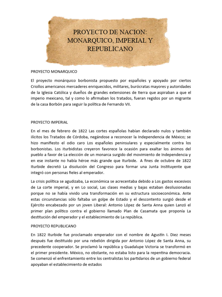Proyecto Monarquico | PDF