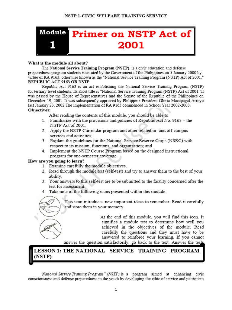 NSTP Cwts Complete | PDF | Attitude (Psychology) | Self Esteem