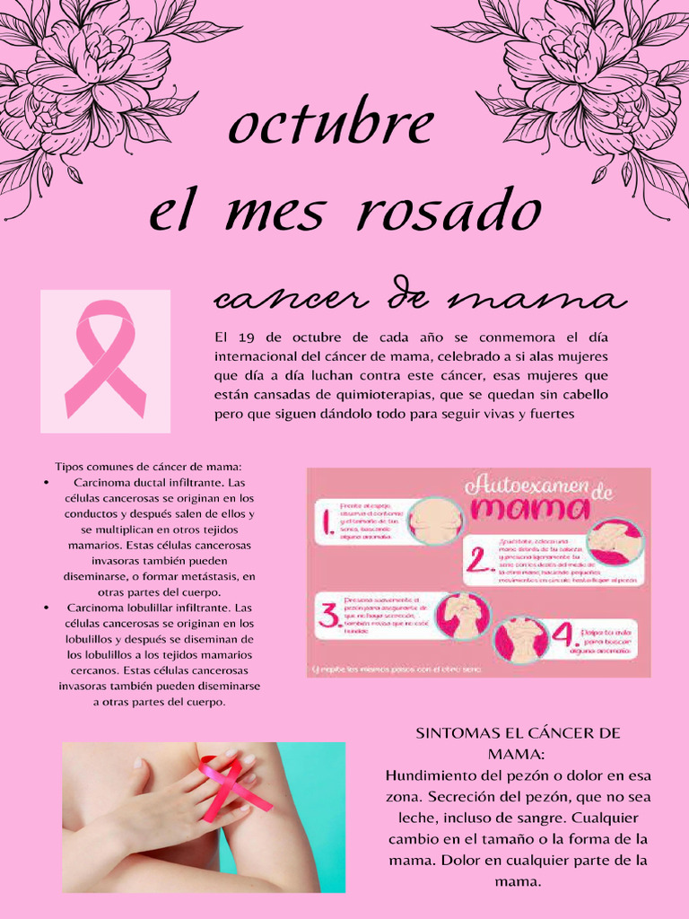 Octubre El Mes Rosado CANCER DE MAMA | PDF