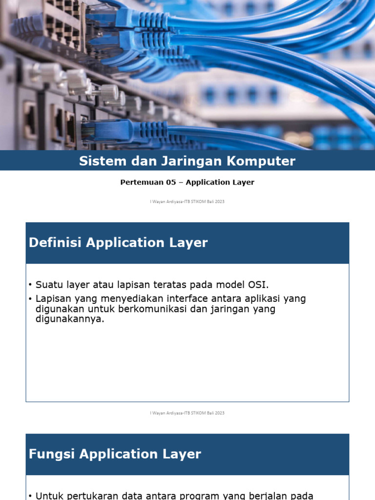 Pertemuan 05 Application Layer | PDF