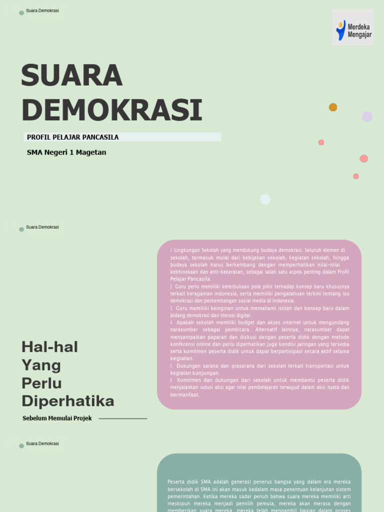 Modul Ajar P5 Suara Demokrasi | PDF