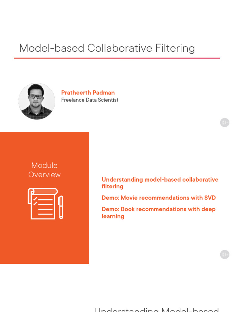 Model Based Collaborative Filtering Slides Pdf