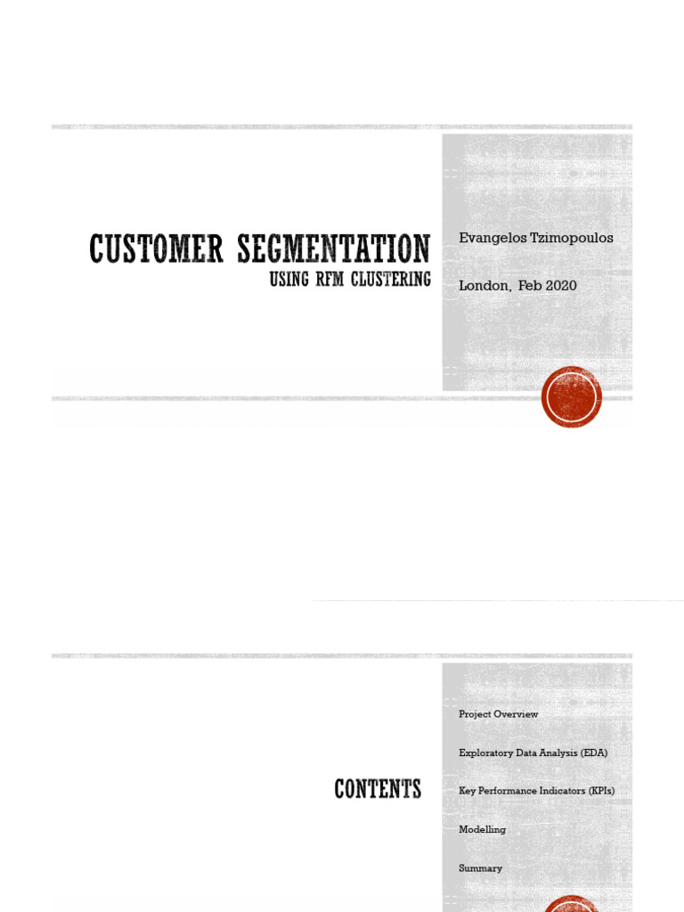 GA Capstone Final Presentation Customer Segmentation | PDF
