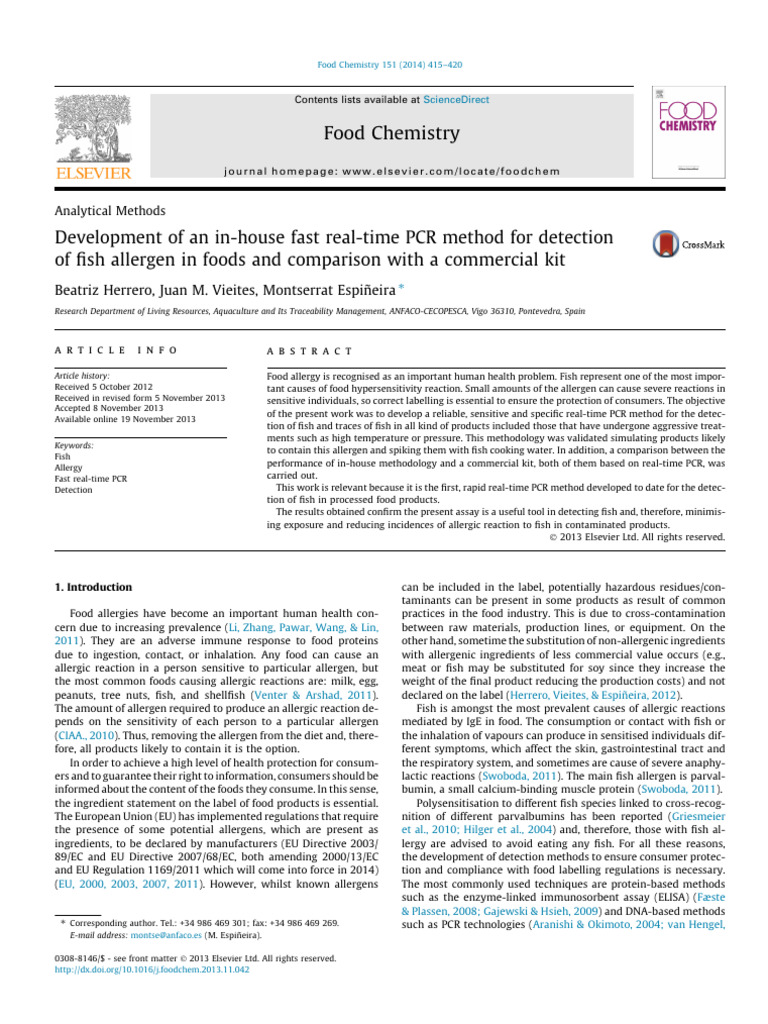 Development of An In-House Fast Real-Time PCR Method For Detection of ...