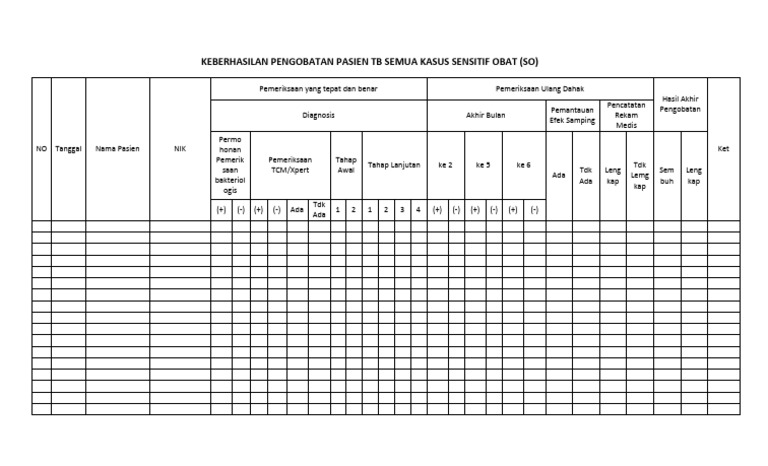 Indikator Mutu Nasional (TB) | PDF