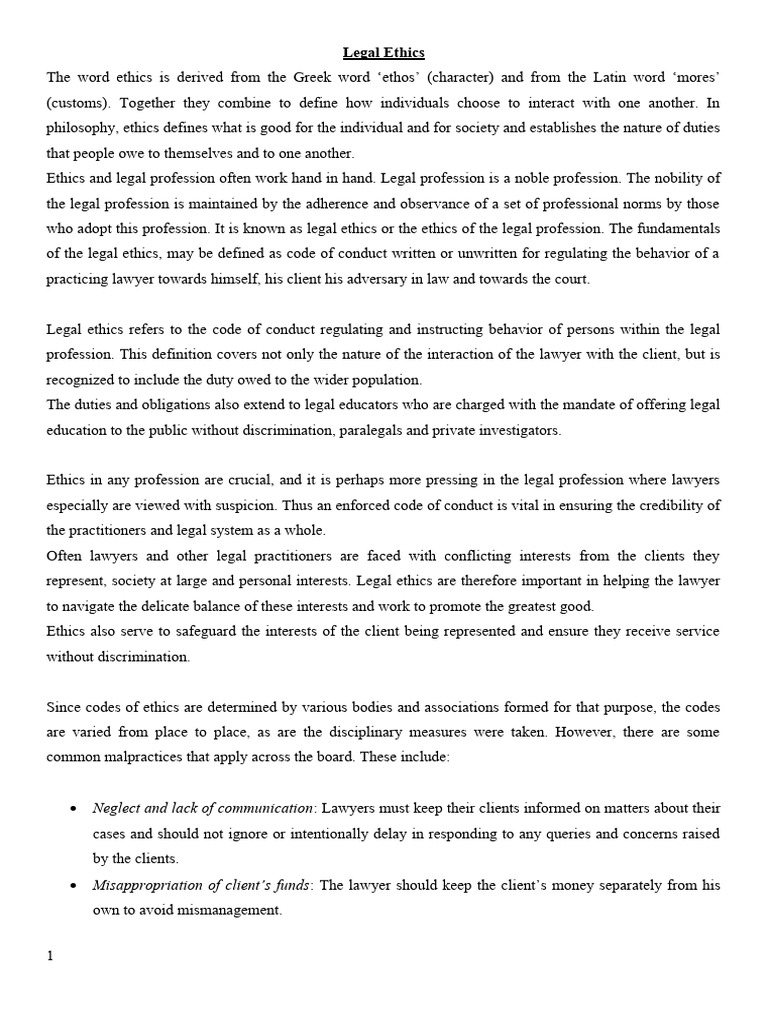 Legal Ethics | PDF