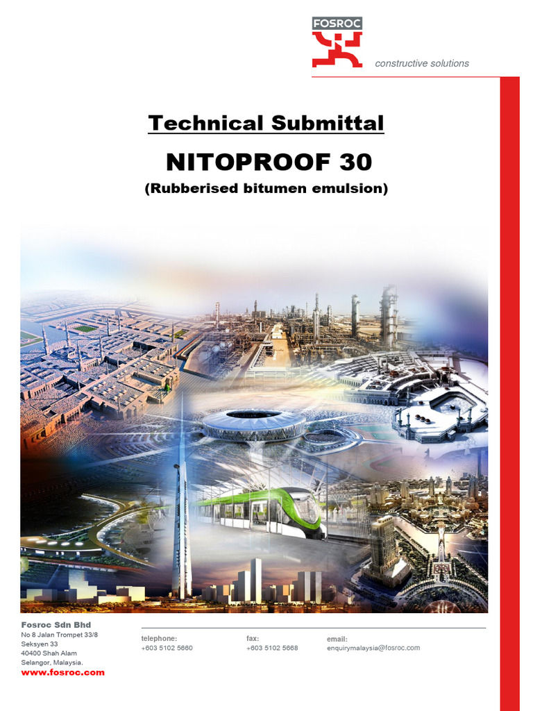 Nitoproof 30 Technical Datasheet | PDF | Dangerous Goods | Physical ...