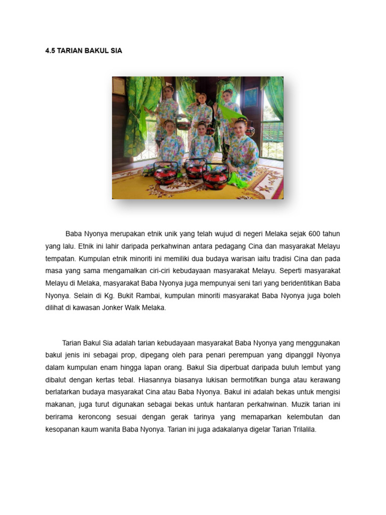 4.5 Tarian Bakul Sia | PDF