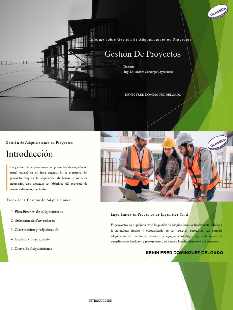 Gestión de Adquisiciones en Proyectos | PDF