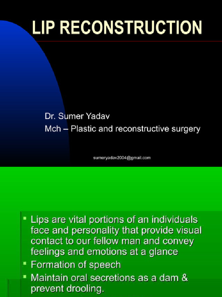 Lip Reconstruction 68341029 | PDF