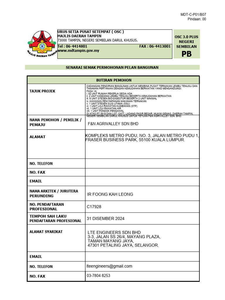 Lain - Lain - Borang Semakan | PDF